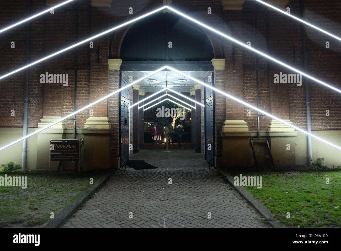 Light art installation on Amsterdam Light Festival Stock Photo - Alamy
