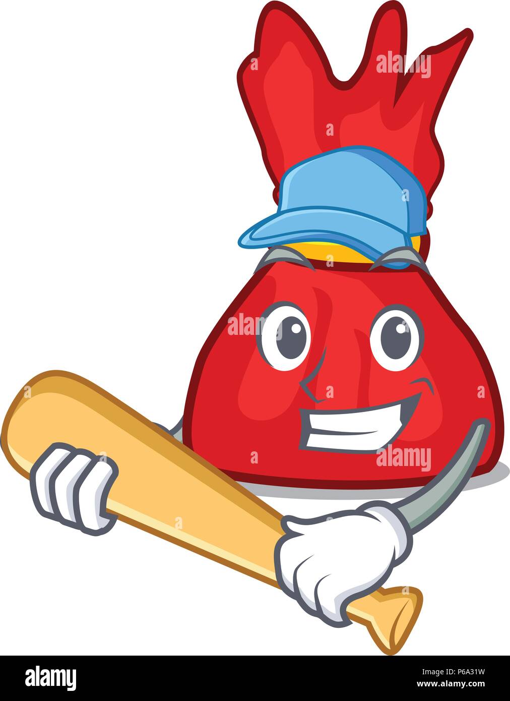 Playing baseball wrapper candy character cartoon Stock Vector Image ...