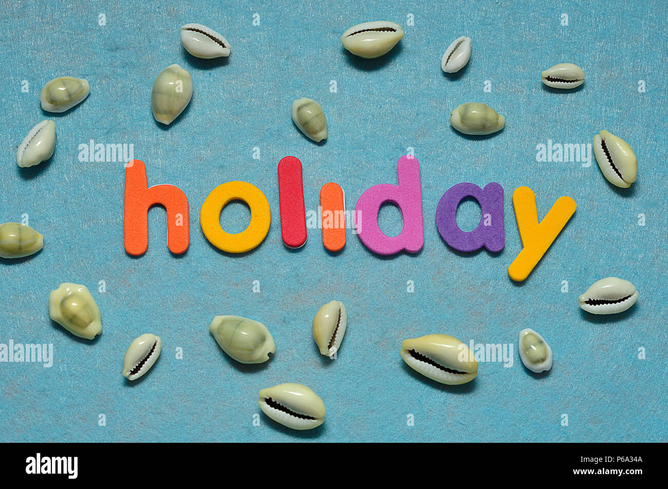 Decoration sea shells word hi-res stock photography and images - Alamy