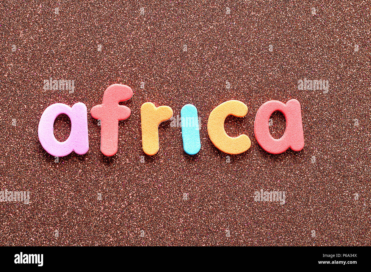 The word Africa in colorful letters Stock Photo - Alamy