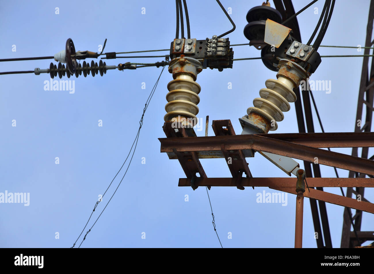 Some details from a high voltage post accompanying the transmission of ...
