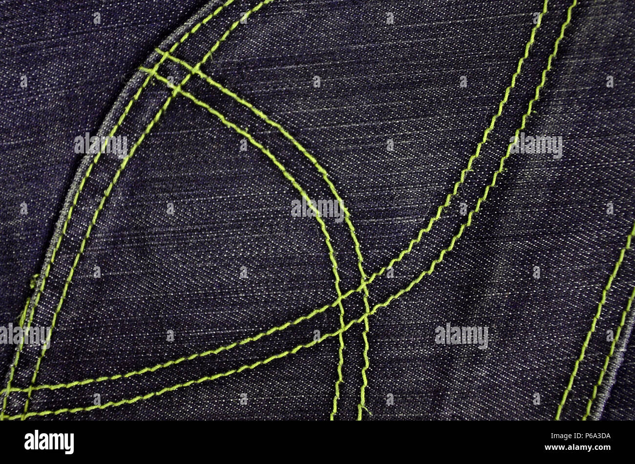 The texture of classic black denim cloth. Dark jeans background with ...