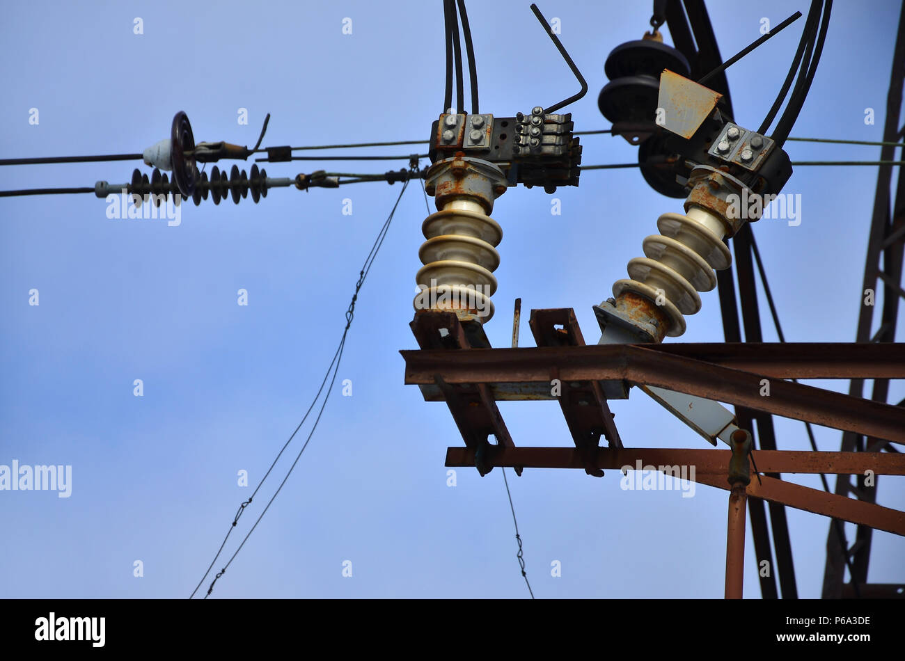 Some details from a high voltage post accompanying the transmission of ...