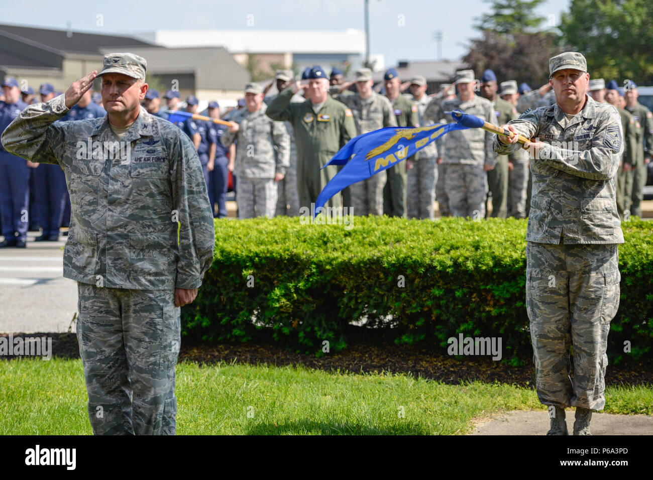 Col. J.C. Millard, 89th Airlift Wing commander; Chief Master Sgt. Todd ...