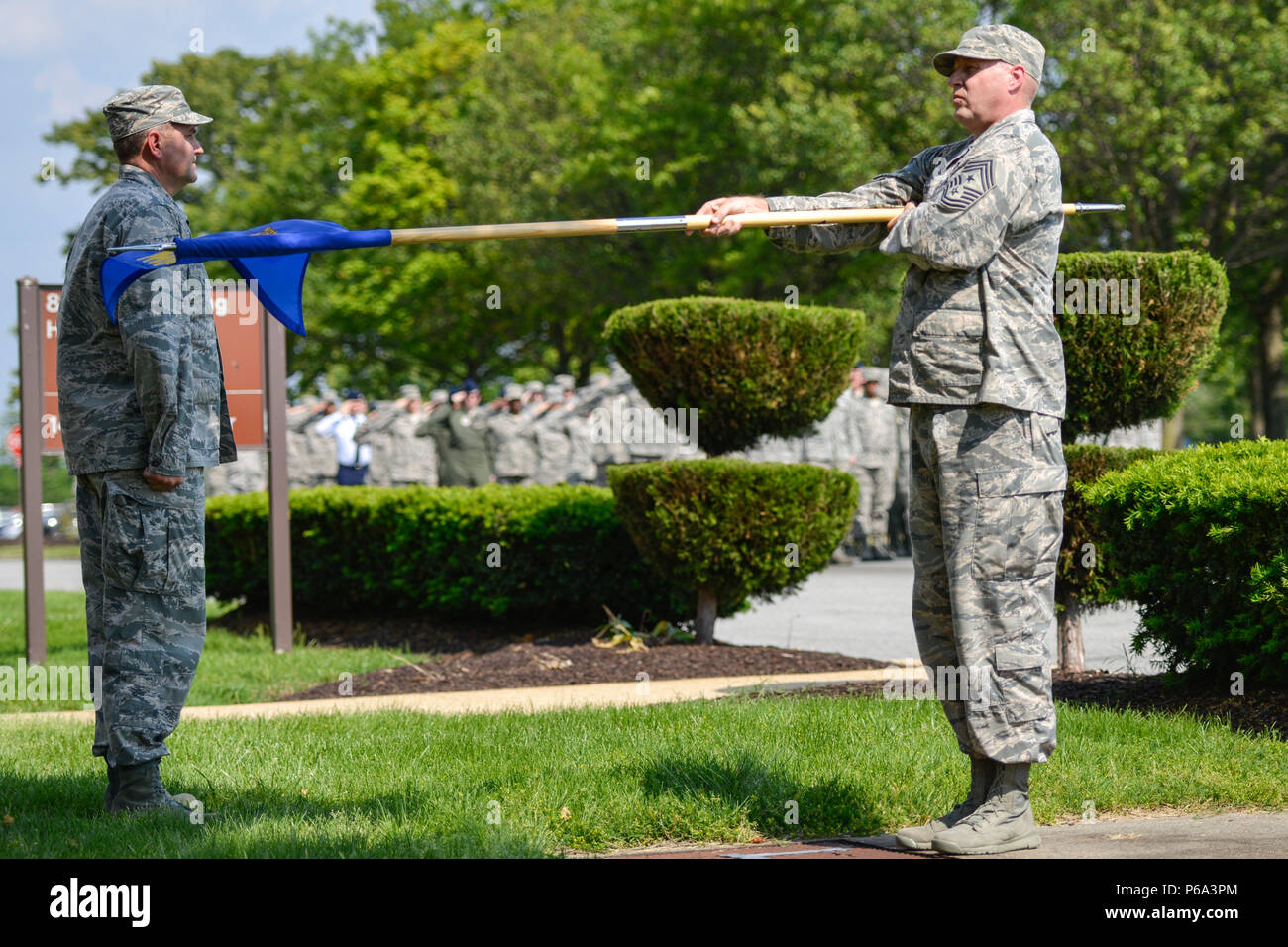 Col. J.C. Millard, 89th Airlift Wing commander, orders the 89th AW to ...