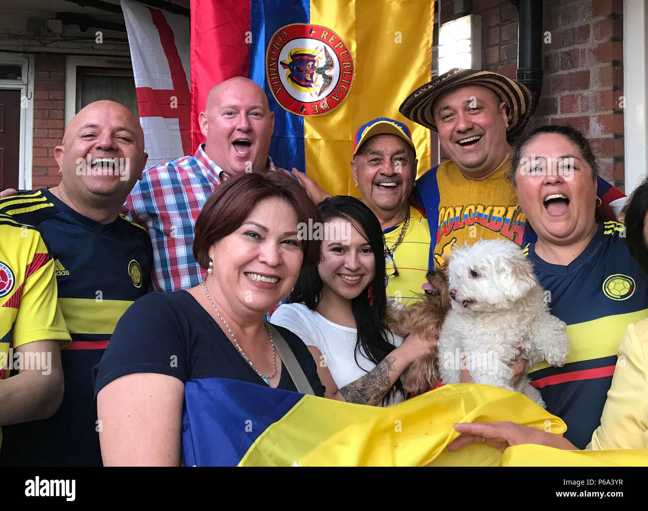 Jorge Marmolejo (2nd right) and his family with Dave Arnold (2nd left ...