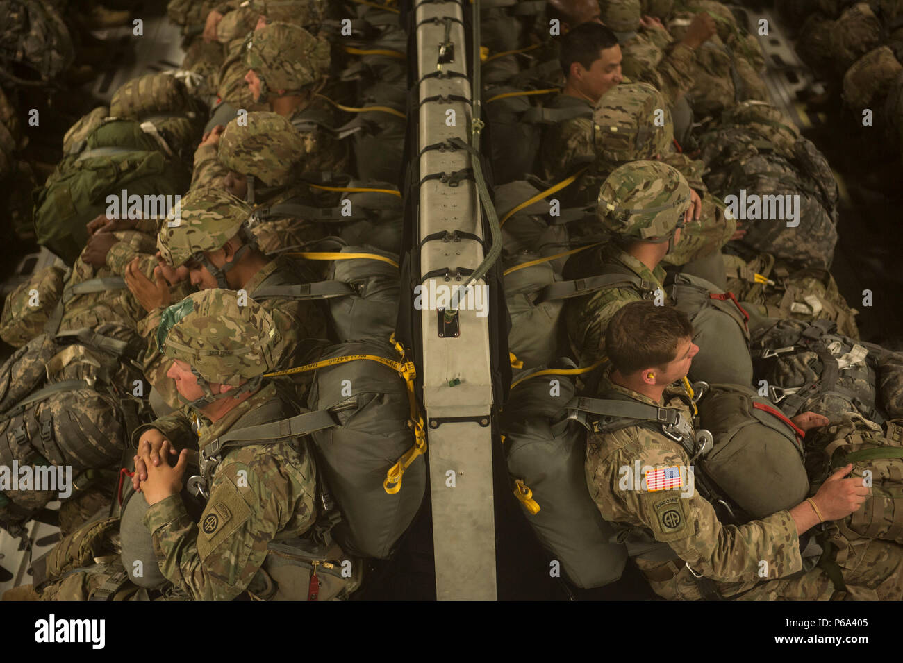 U.S. Army Soldiers from the 82nd Airborne Division conduct a static ...