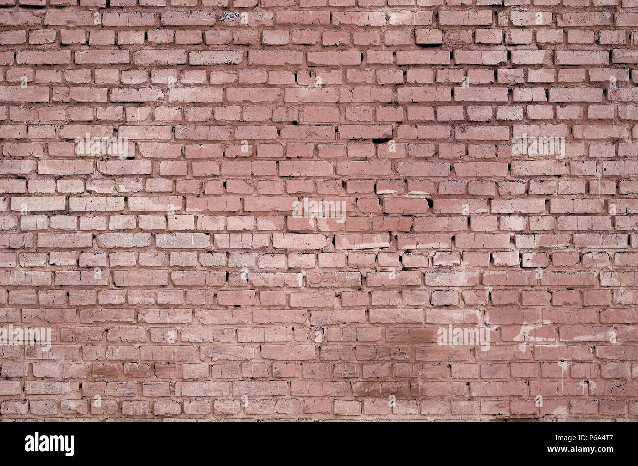 Square brick block wall background and texture. Painted in red Stock ...