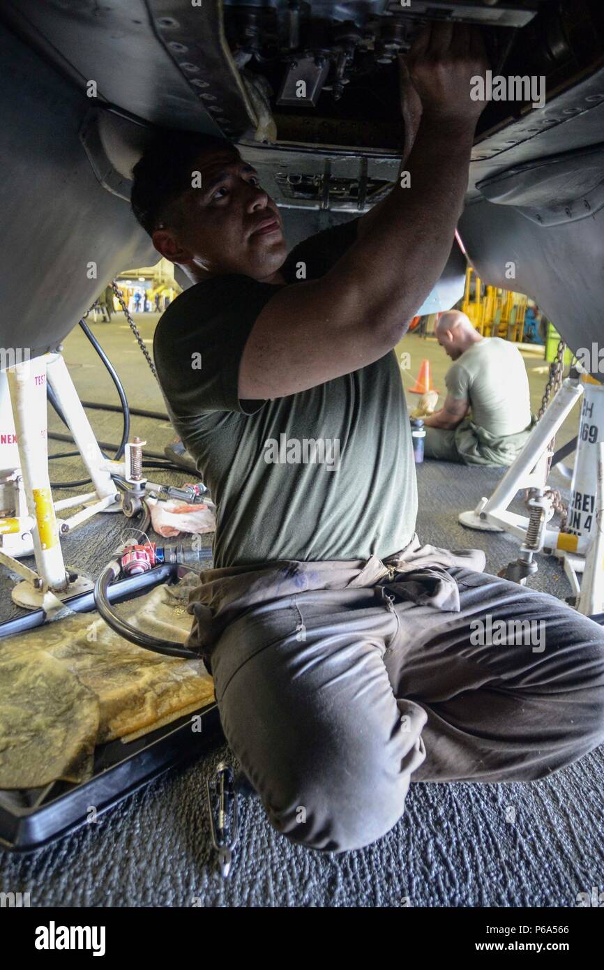 GULF OF ADEN (May 27, 2016) Sgt. German Camarena, assigned to Marine ...
