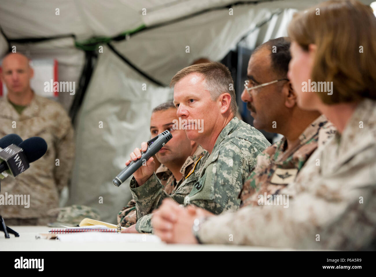 U.S. Army Col. Tom Adams along with Jordanian Armed Forces Brig. Gen ...