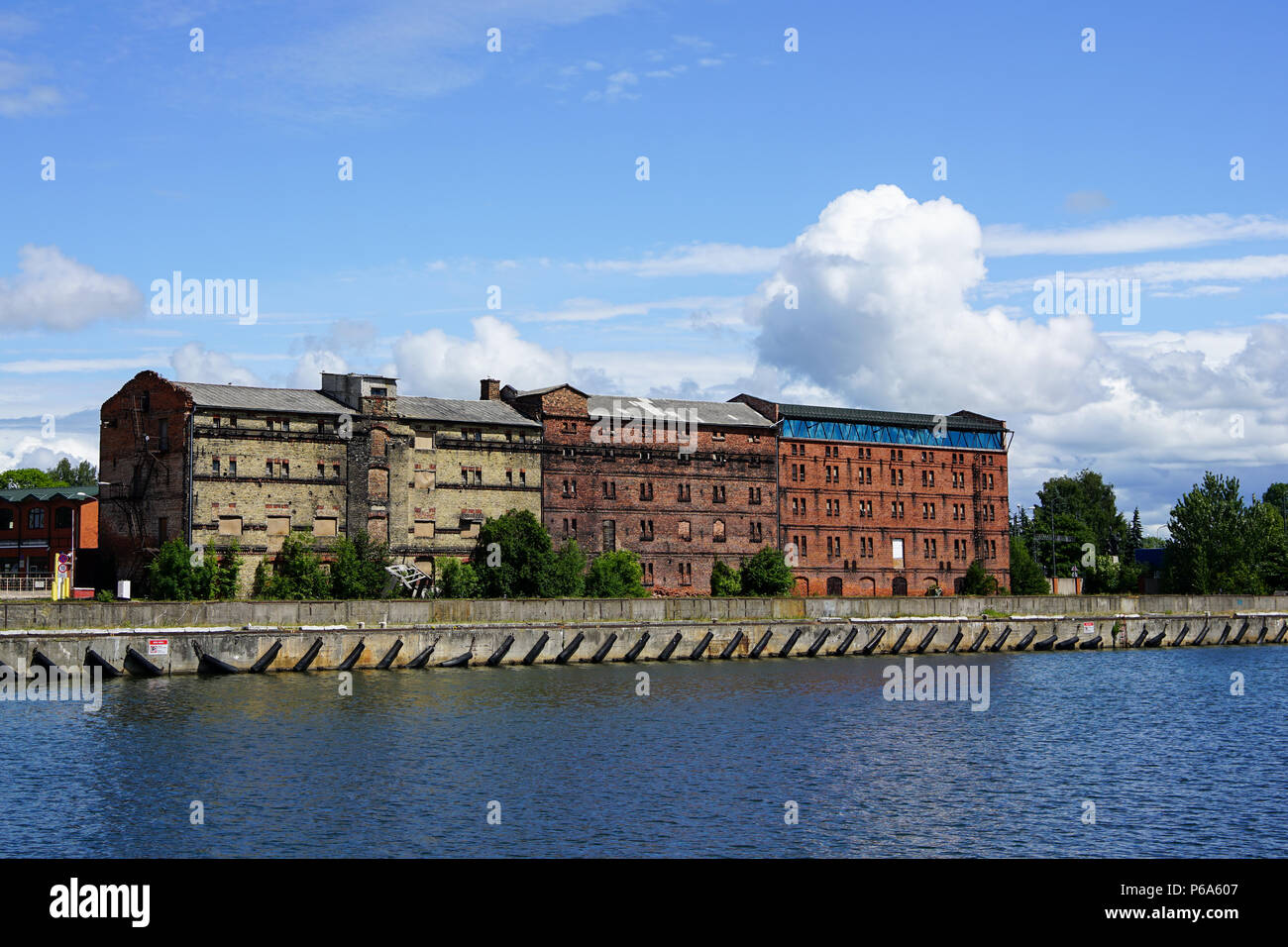 old warehouse building in the port Stock Photo - Alamy