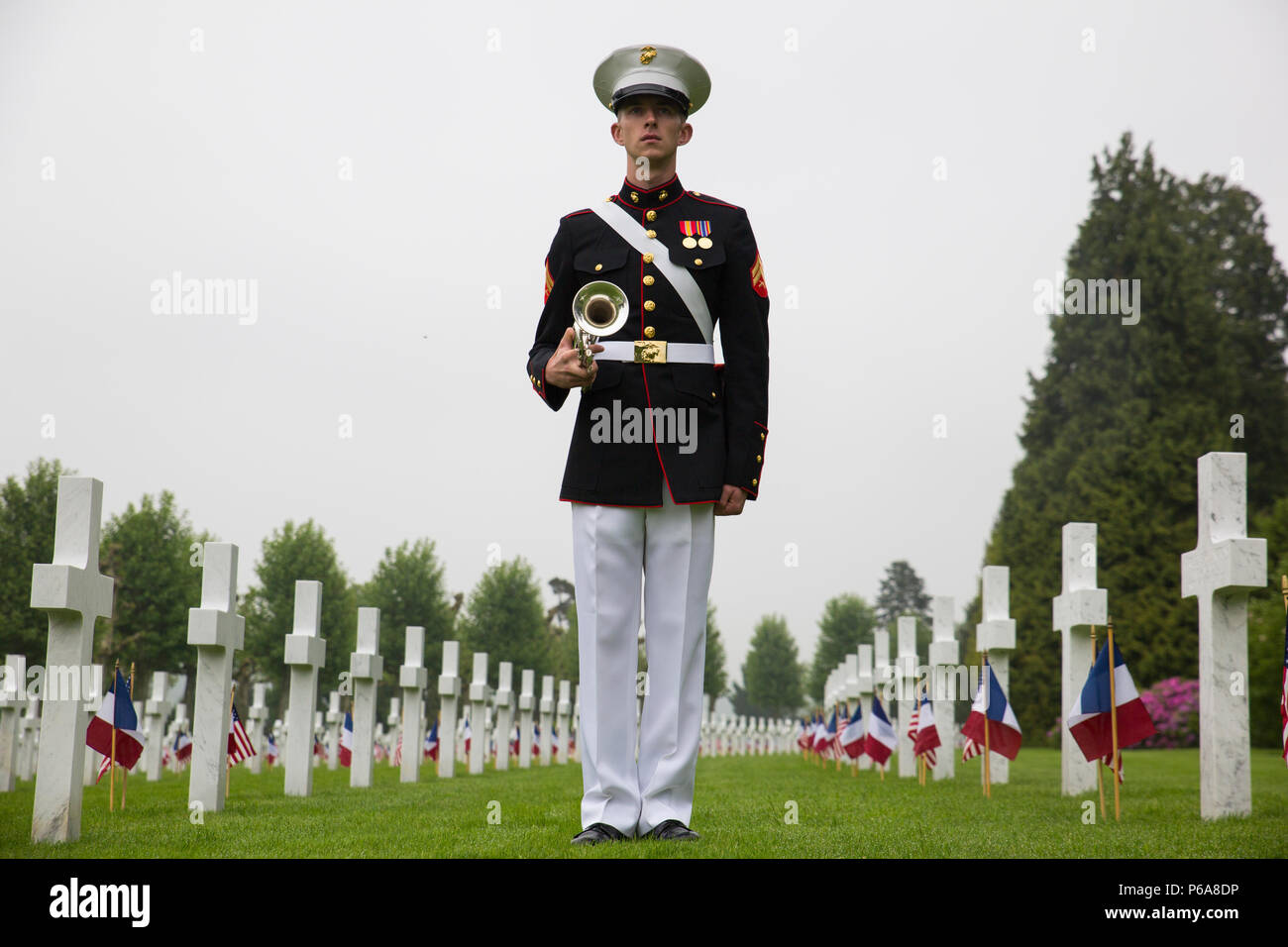 Cpl. Lucas DeValder, trumpet player with 2nd Marine Division band ...