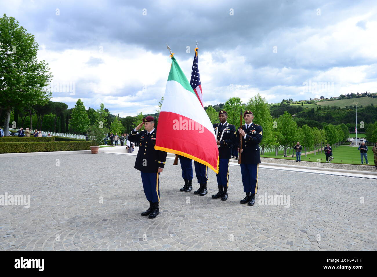 Posting of the Colors by the U.S. color guard during the Memorial Day ...