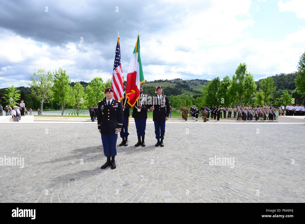 Posting of the Colors by the U.S. color guard during the Memorial Day ...