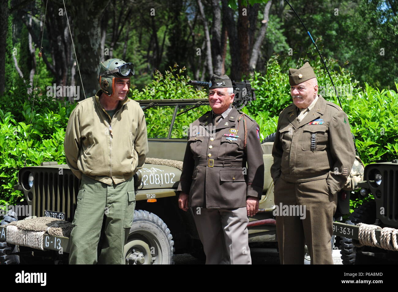 From left, Italian Army tanker Riccardo Fiorini (ret.), Lucchesia ...