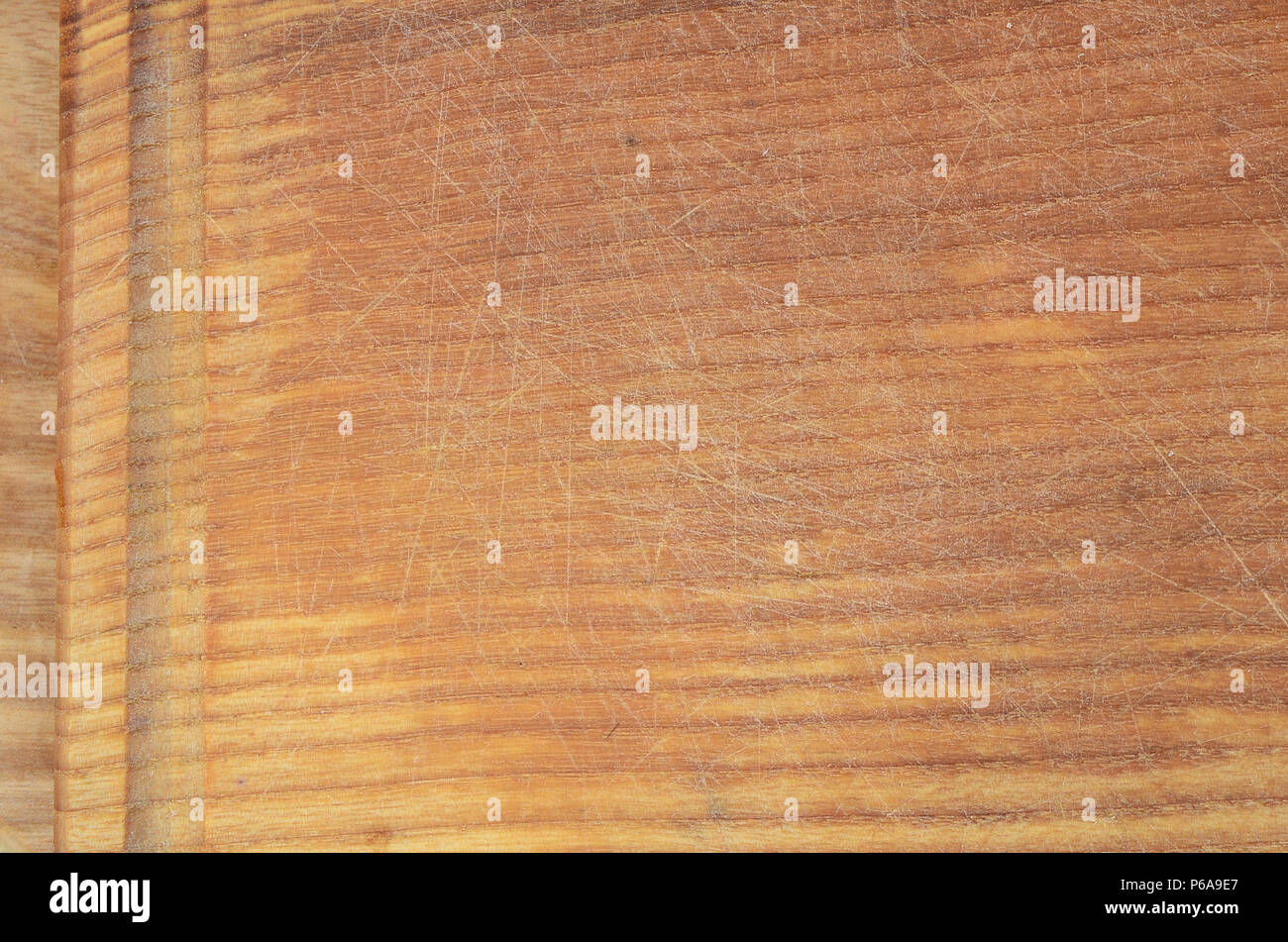 Detailed texture of the wooden cutting board with a lot of scars from ...
