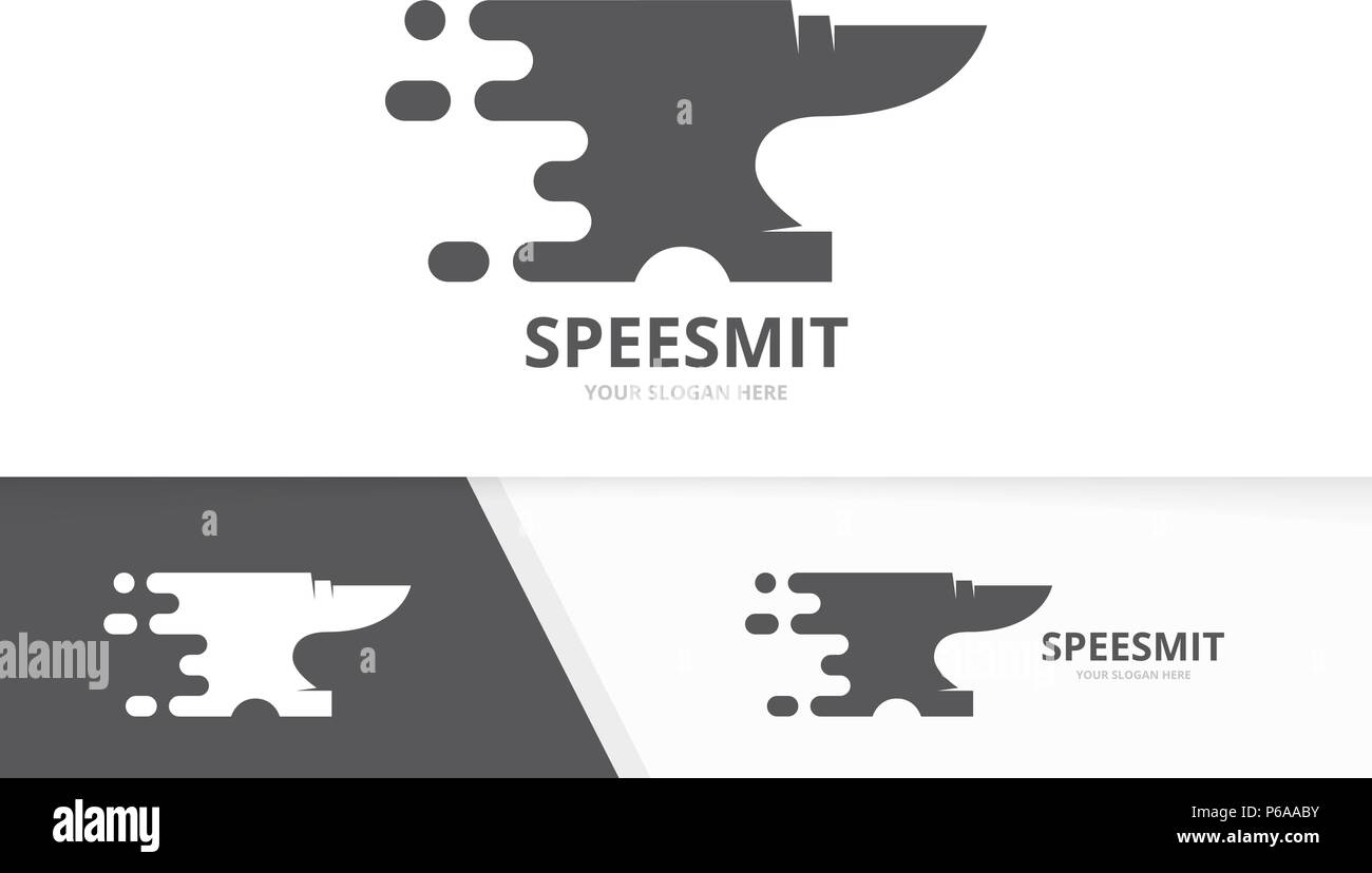 Vector fast smith logo combination. Speed blacksmith symbol or icon ...
