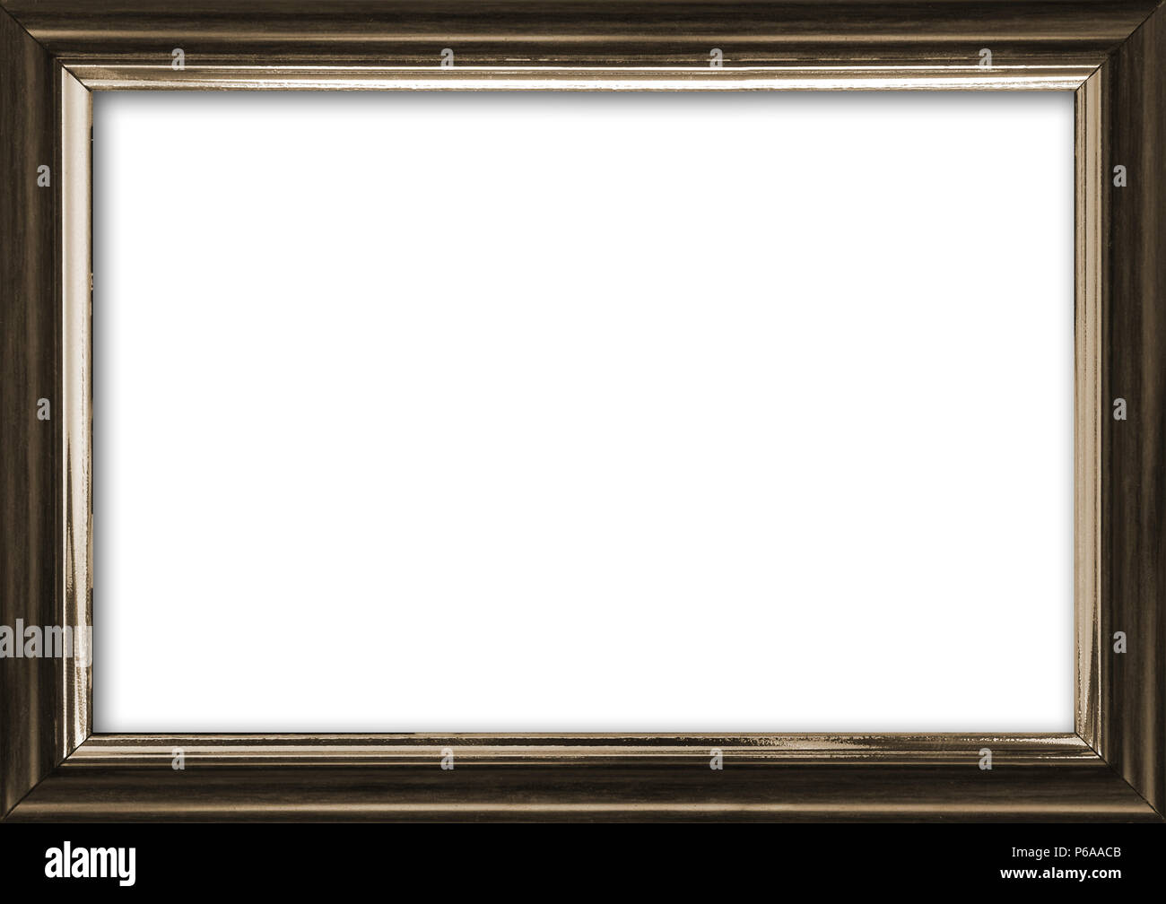 Empty picture frame with a free place inside, isolated on white Stock ...