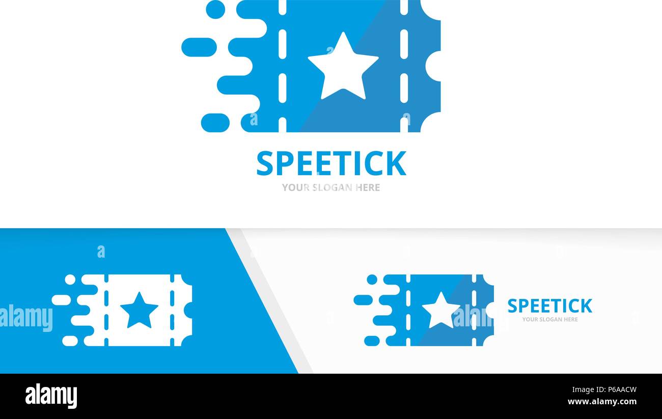 Vector fast ticket logo combination. Speed ducket symbol or icon ...