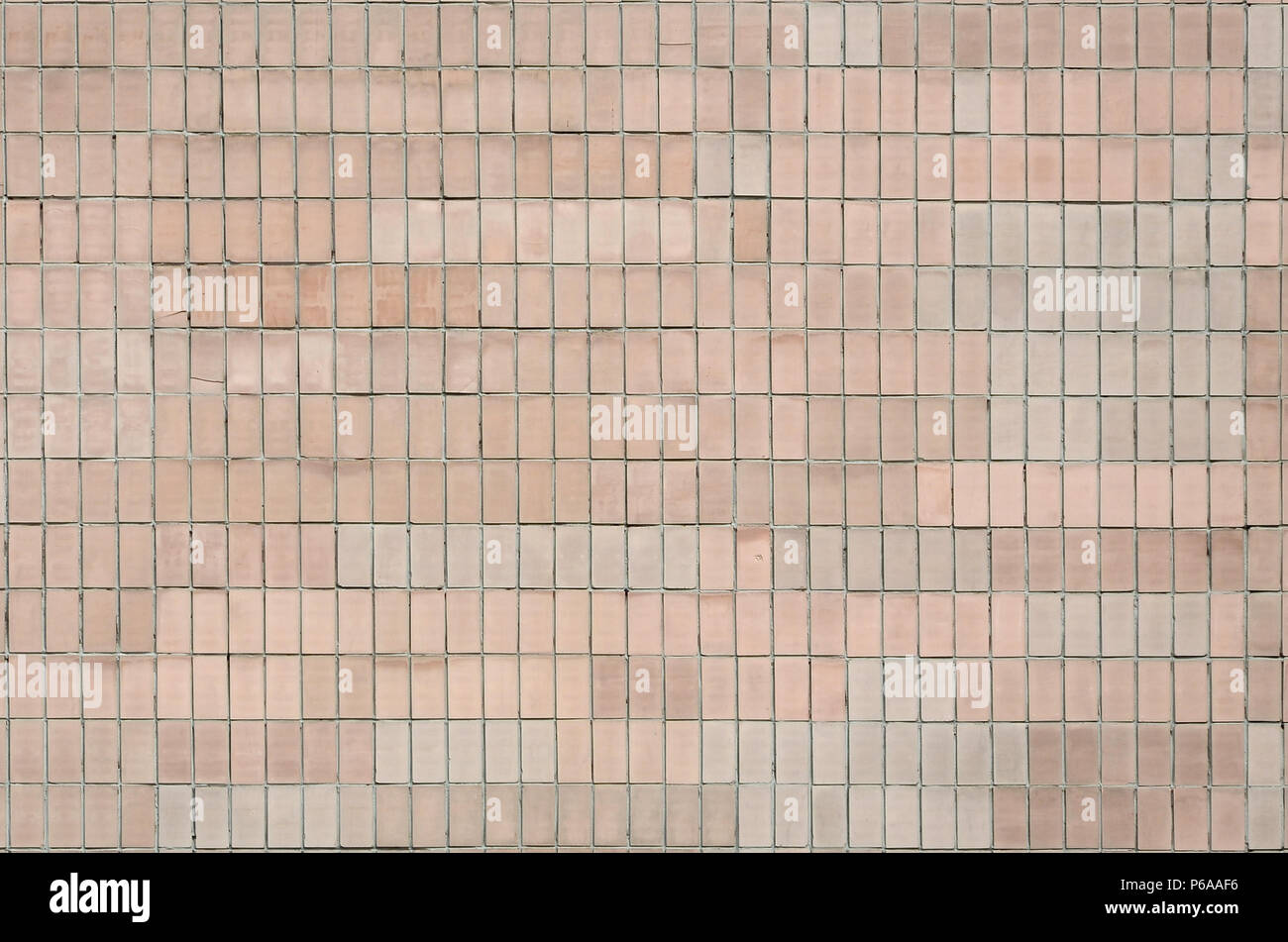 Old Soviet beige wall tiles. The texture of the classical outer tile ...