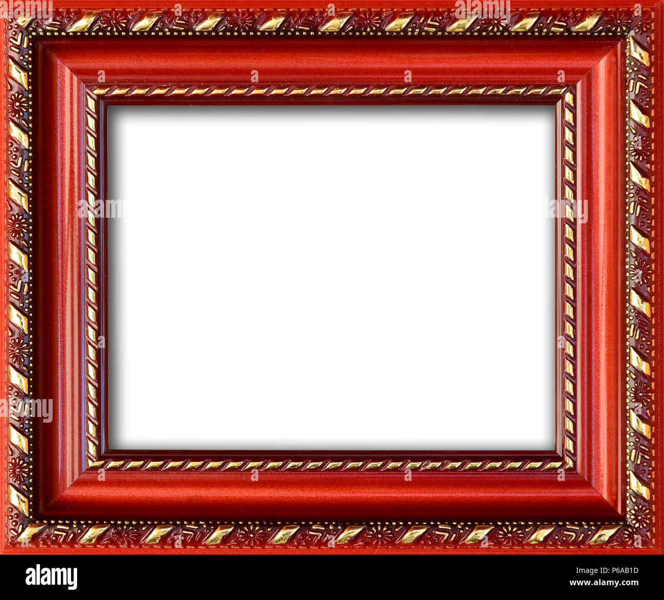 Empty picture frame with a free place inside, isolated on white Stock ...