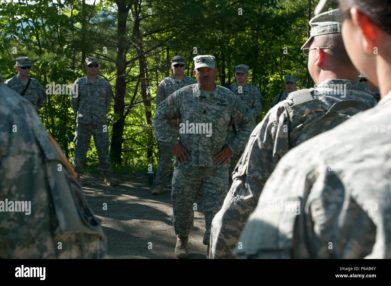 U.S. Army Command Sgt. Maj. Joseph T. Quick, state command sergeant ...