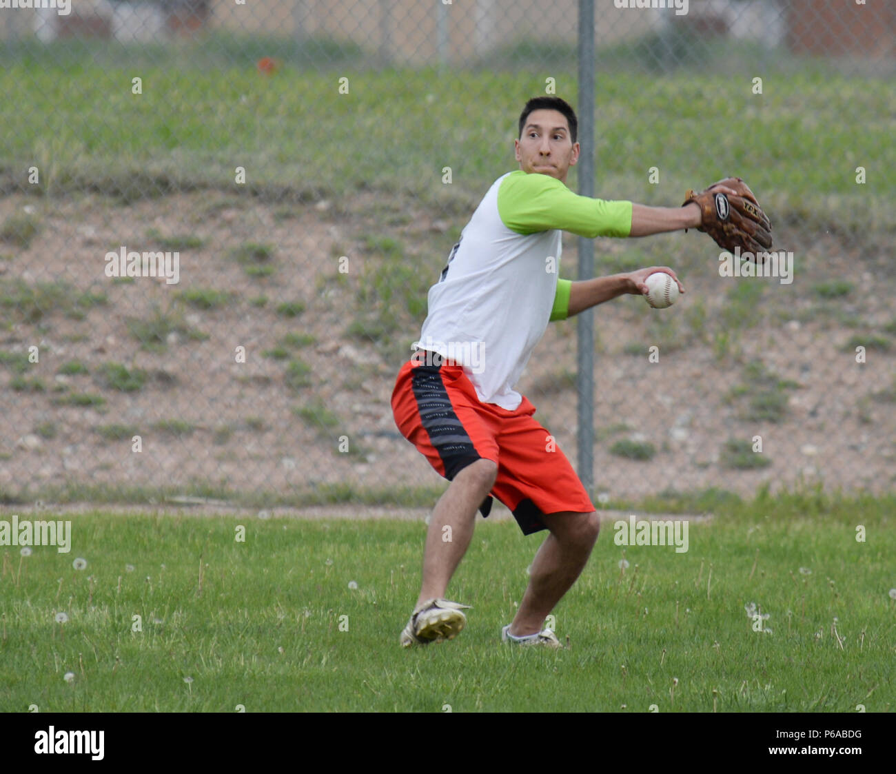 Chris Pilla, 90th Munitions Squadron intramural softball team player ...