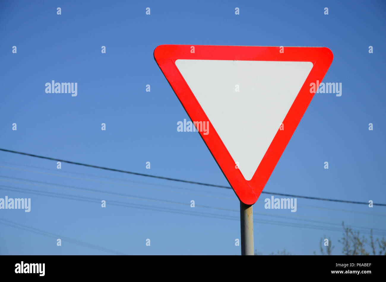 Triangle Give Way Sign High Resolution Stock Photography and Images - Alamy