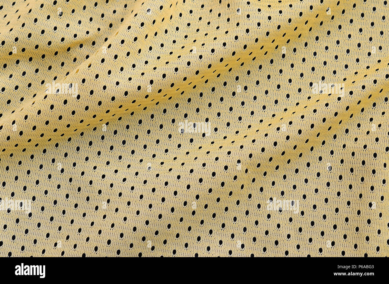 Yellow sport jersey clothing fabric texture and background with many ...