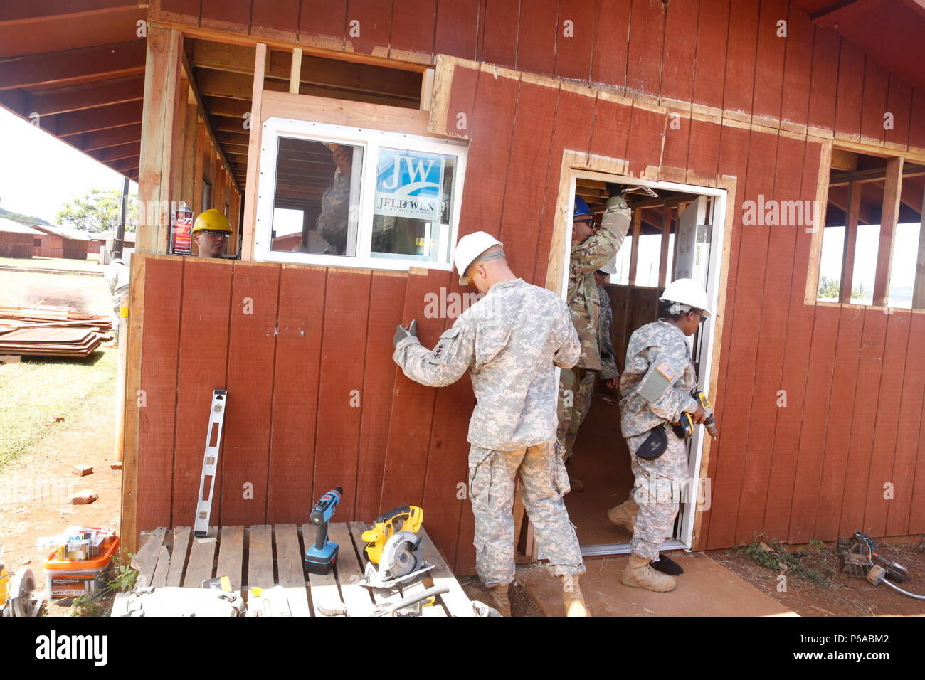 Spc. Travis DeGrange, plumber (left) and Spc. Crystal Noid (right ...