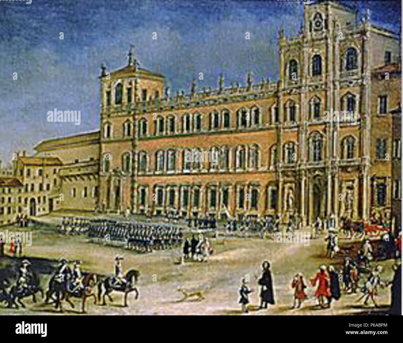 18th century canvas painting of the Ducal Palace of Modena by an ...