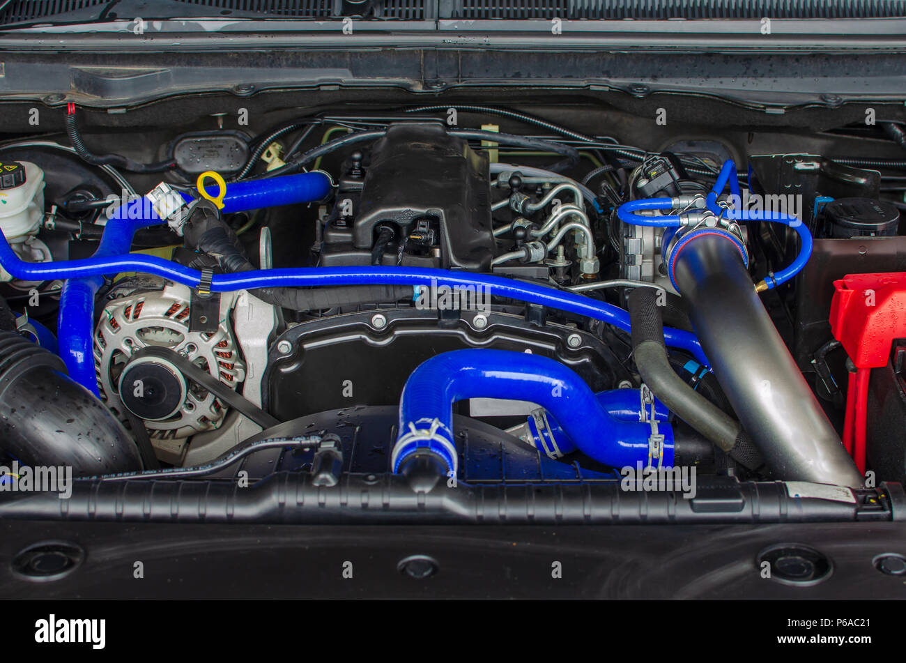 Details on car engine Stock Photo - Alamy