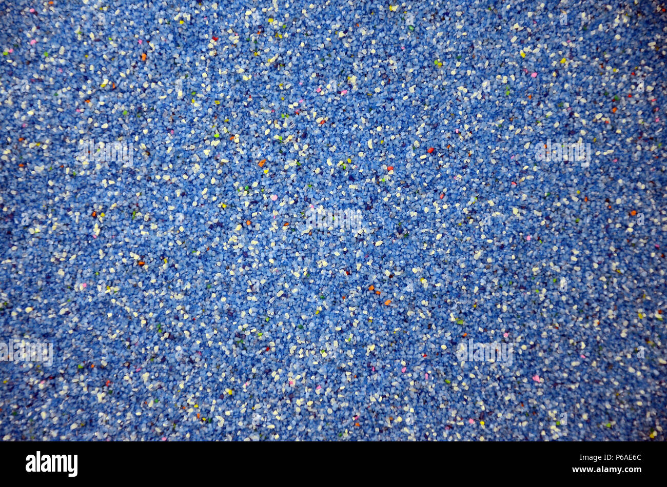 Texture of a colored granular sand close up. Blue grains Stock Photo ...