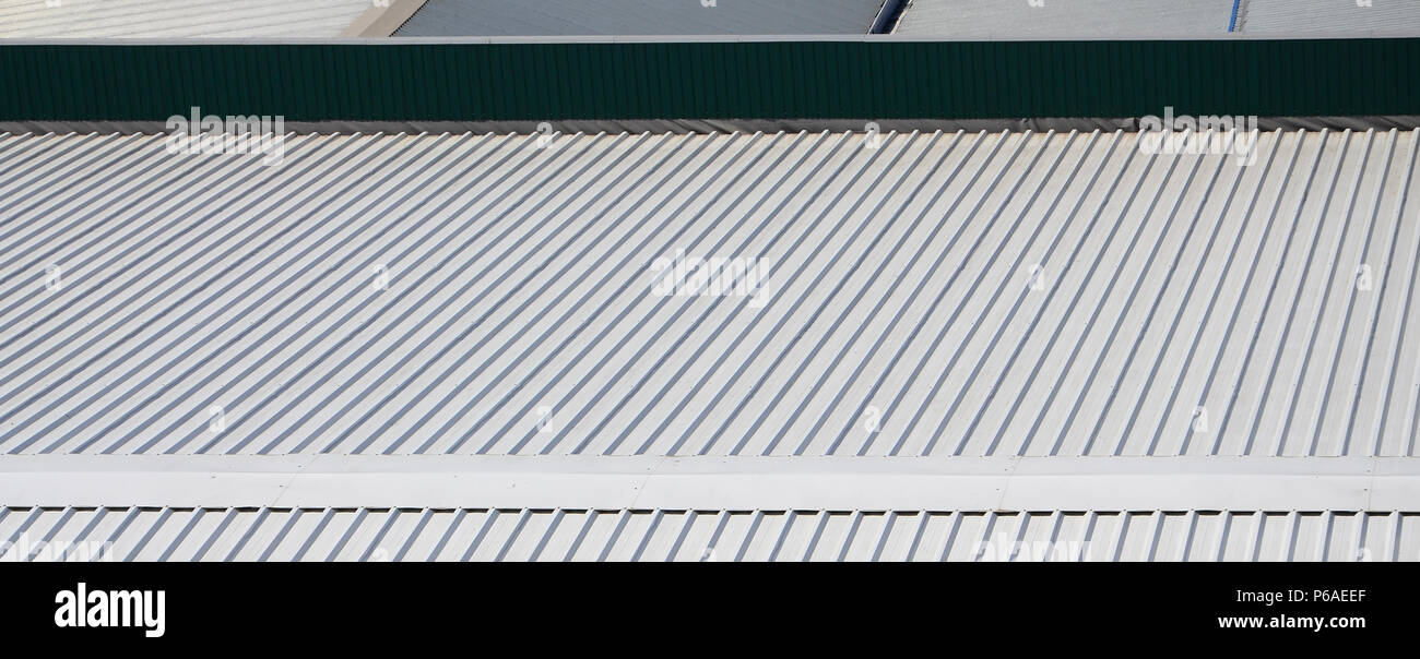 Metal gray roof with rhythmic parallel relief directions Stock Photo ...