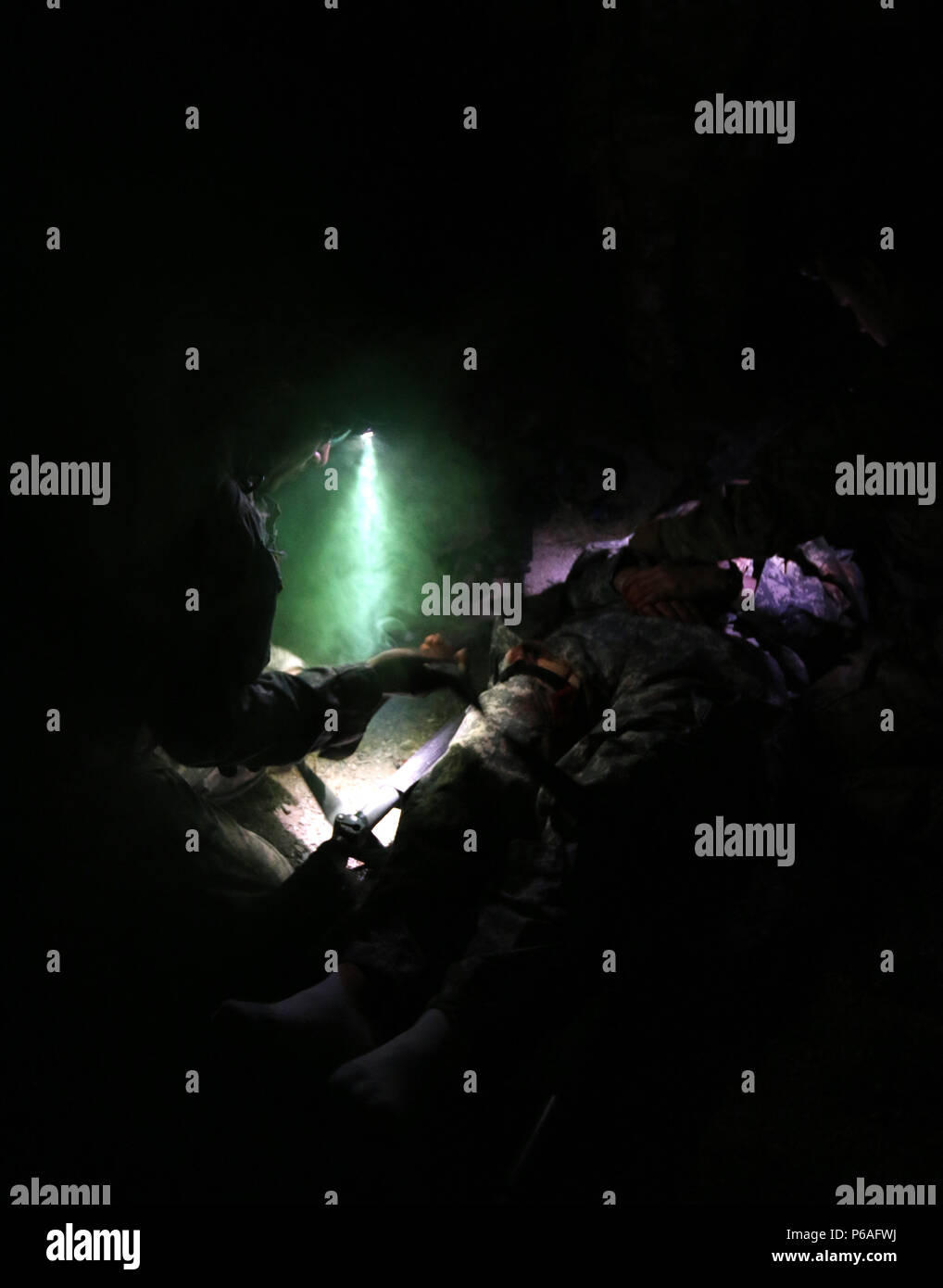 In a casualty evacuation simulation at a Forward Operating Base at Fort ...