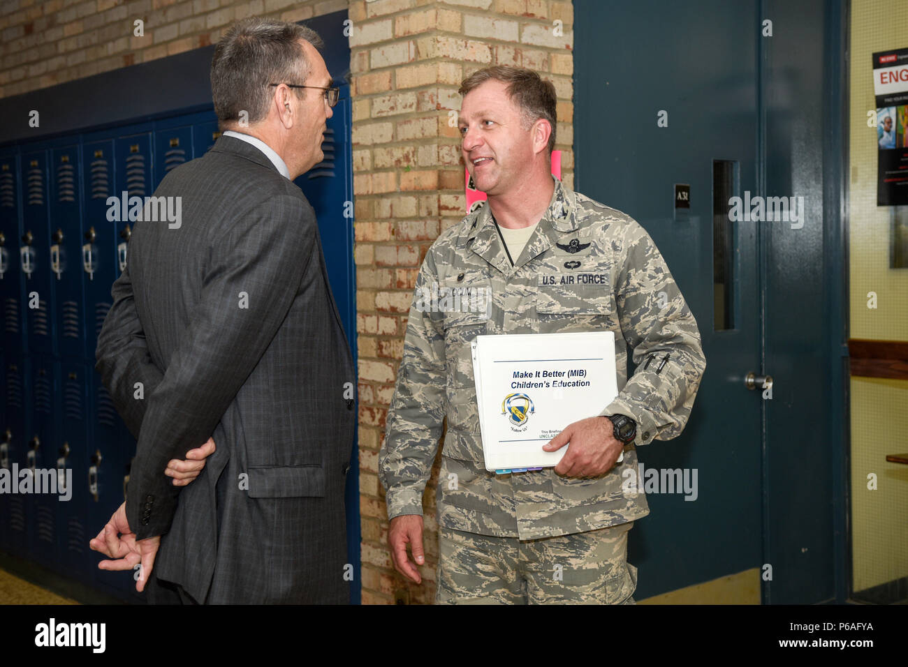 Dr. Michael Dunsmore (left), Wayne County Public Schools superintendent ...