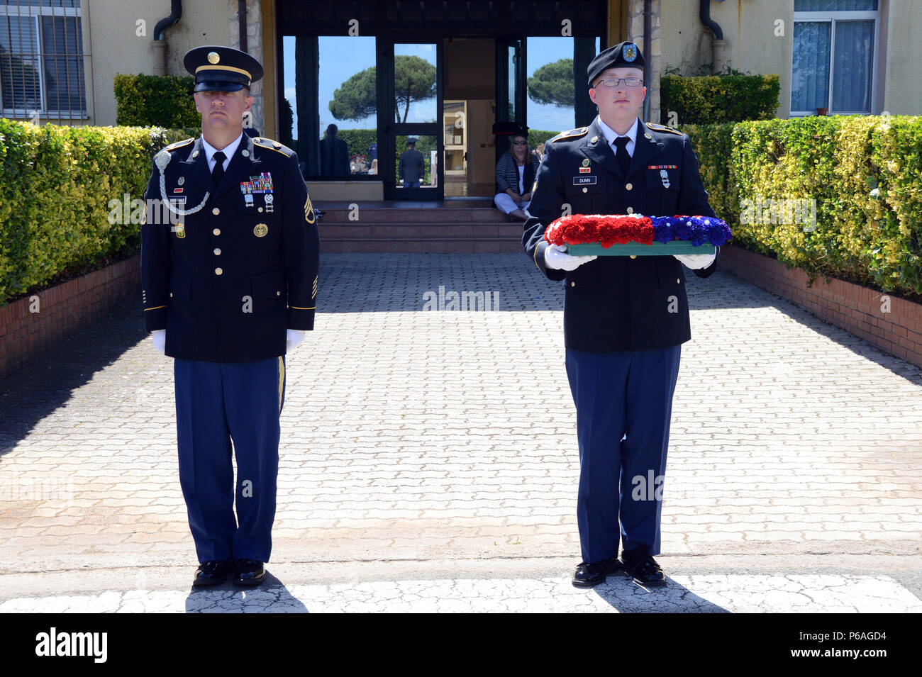 From left, U.S. Army SSG Chad M. Theriault USA Provost Sergeant Senior ...