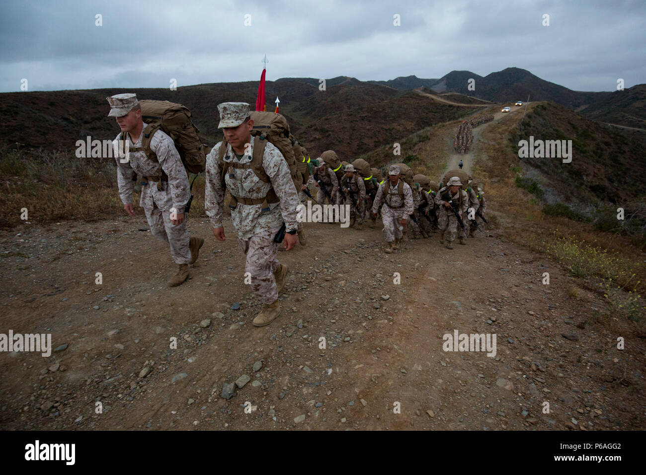 U.S. Marine Corps Capt. Steven J. Nooyen, left, lead series commander ...