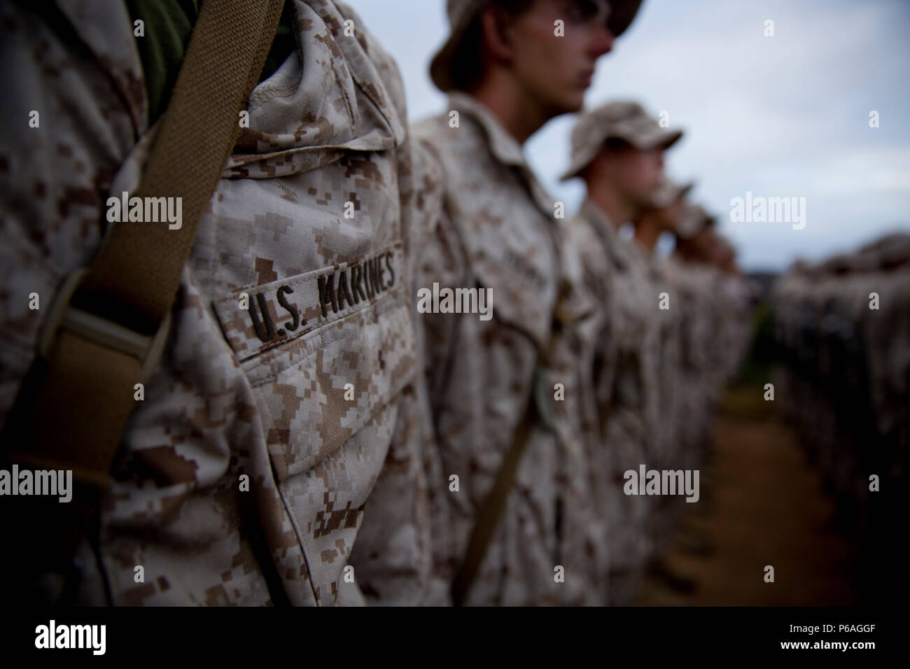U.S. Marines with Company F, 2d Recruit Training Battalion, Recruit ...