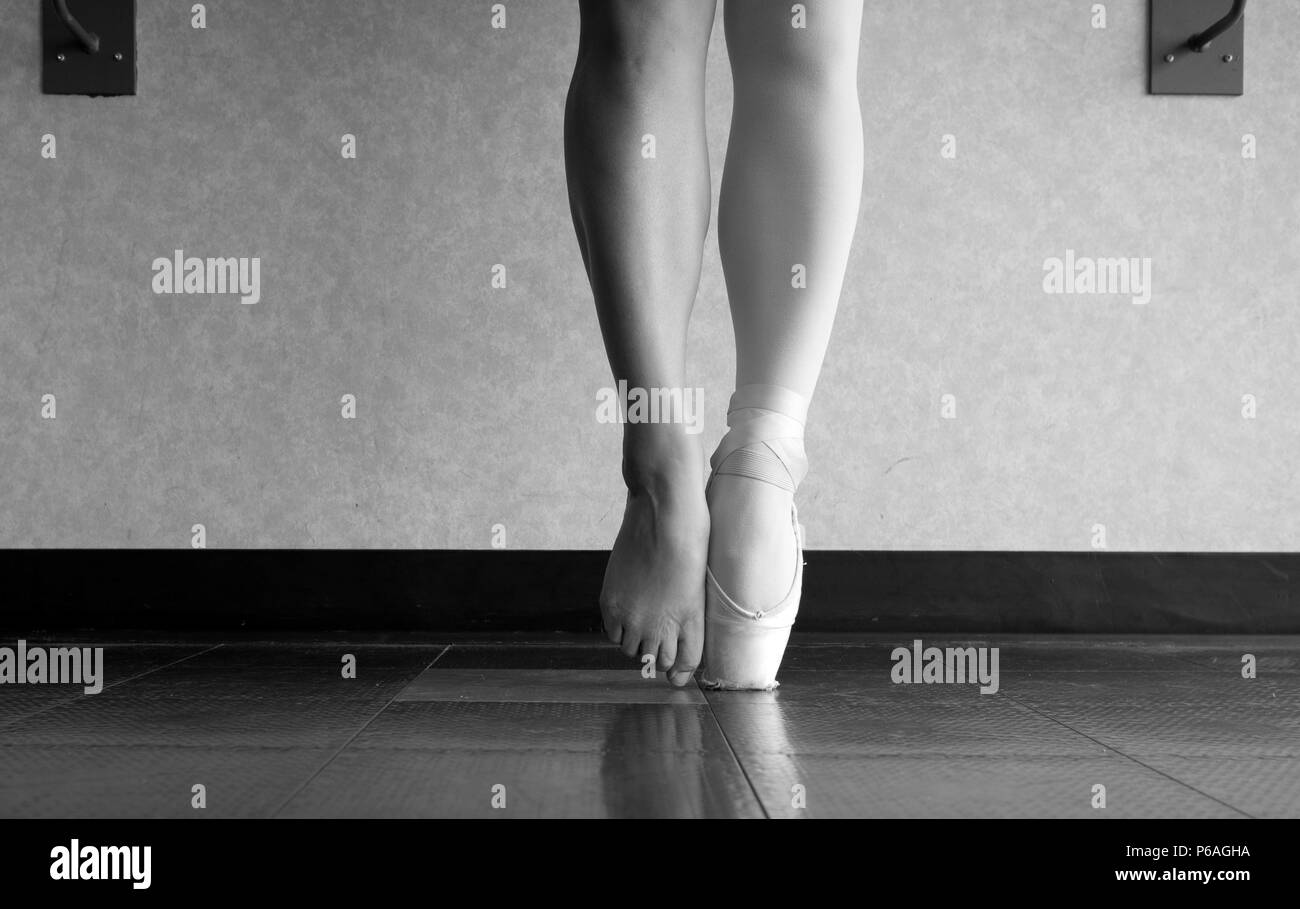 Black and white version of En pointe and the behind the scenes of a ...