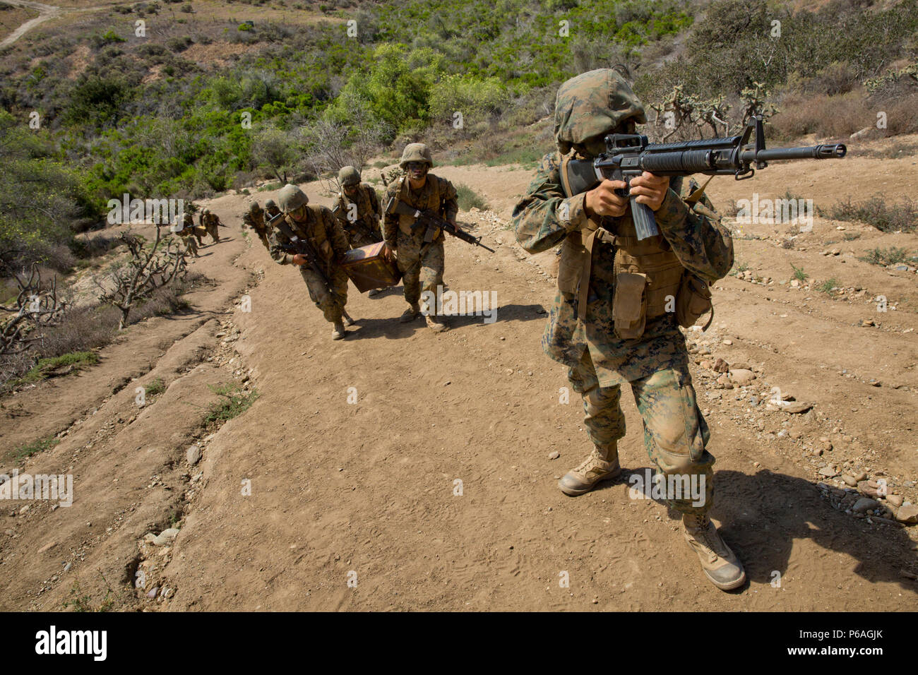 A U.S. Marine Corps recruit with Company F, 2d Recruit Training ...