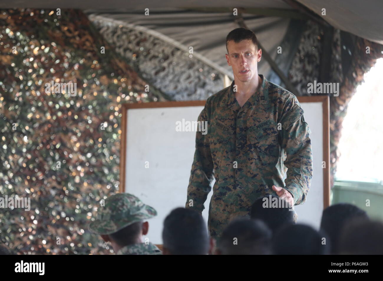 U.S. Marine Corps Capt. Andrew Hornfeck, commanding officer of Easy ...