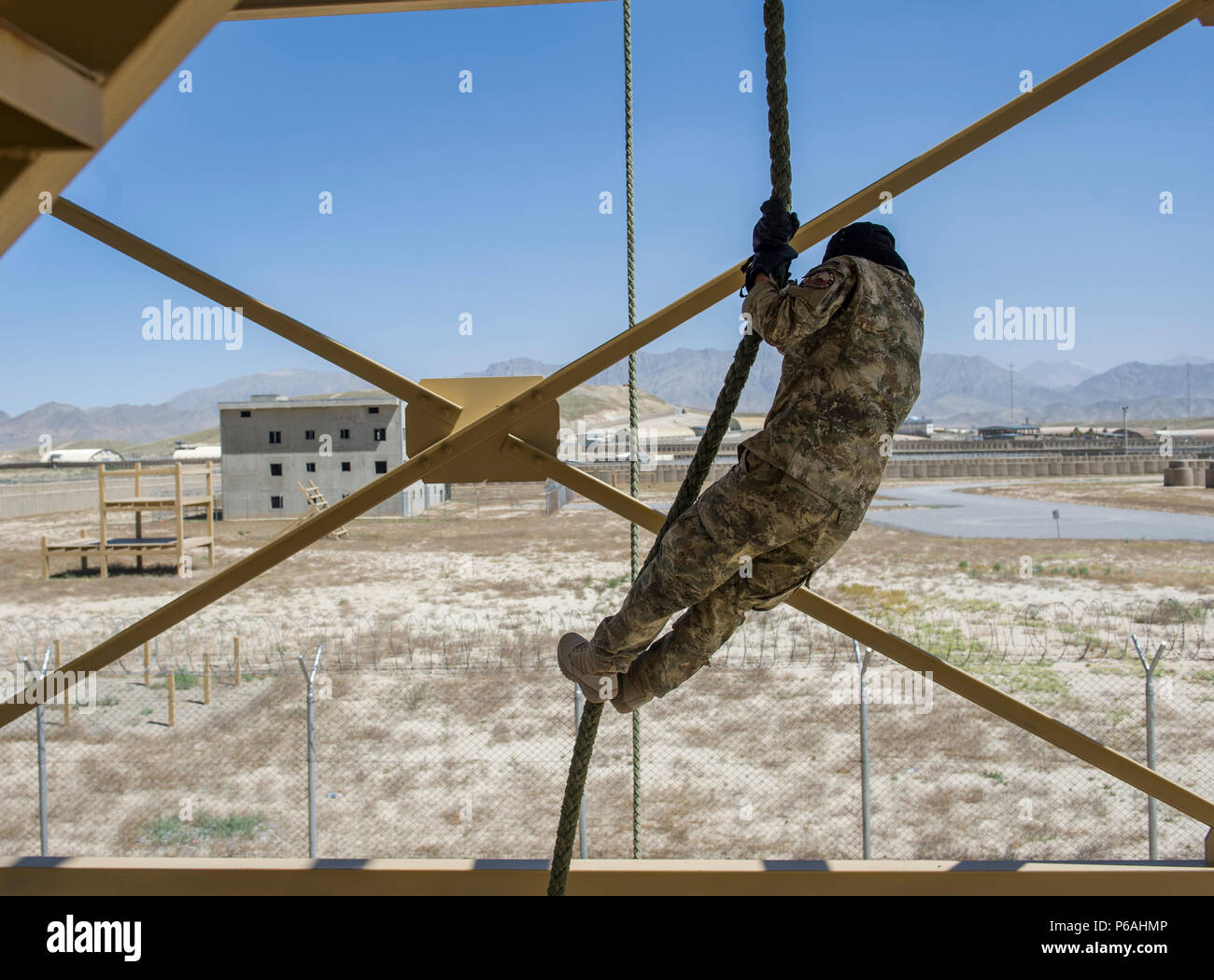 A Ktah Khas Afghan Female Tactical Platoon member participates in a ...