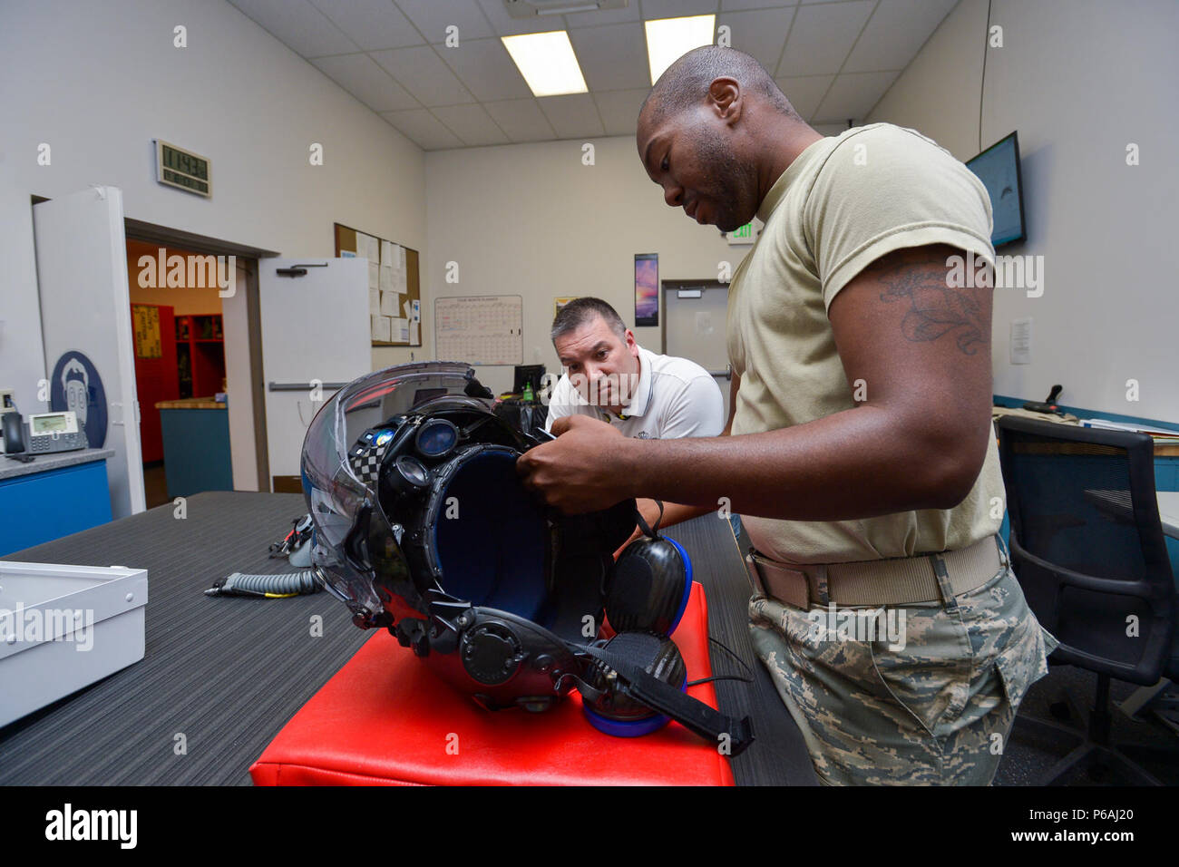 Air Force personnel at the 419th Operations Support Flight train on the ...