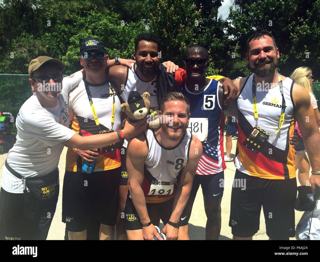 Army Reservist Staff Sgt. Zed Pitts stops for a photo with his German ...