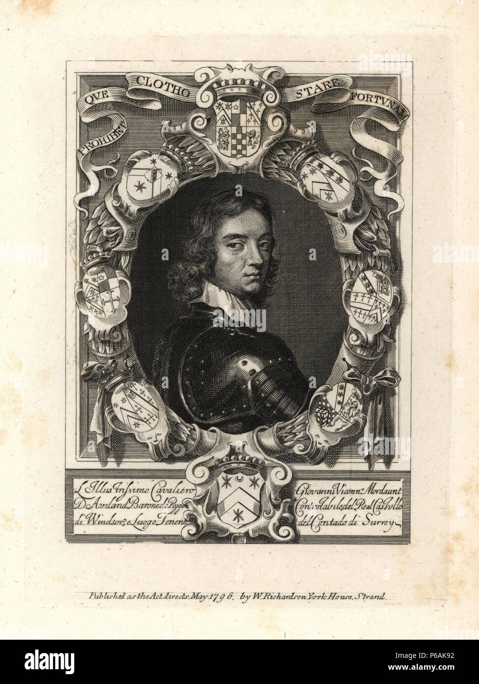 John Mordaunt, Viscount, died 1675, aged 48. Engraved from a fine and ...