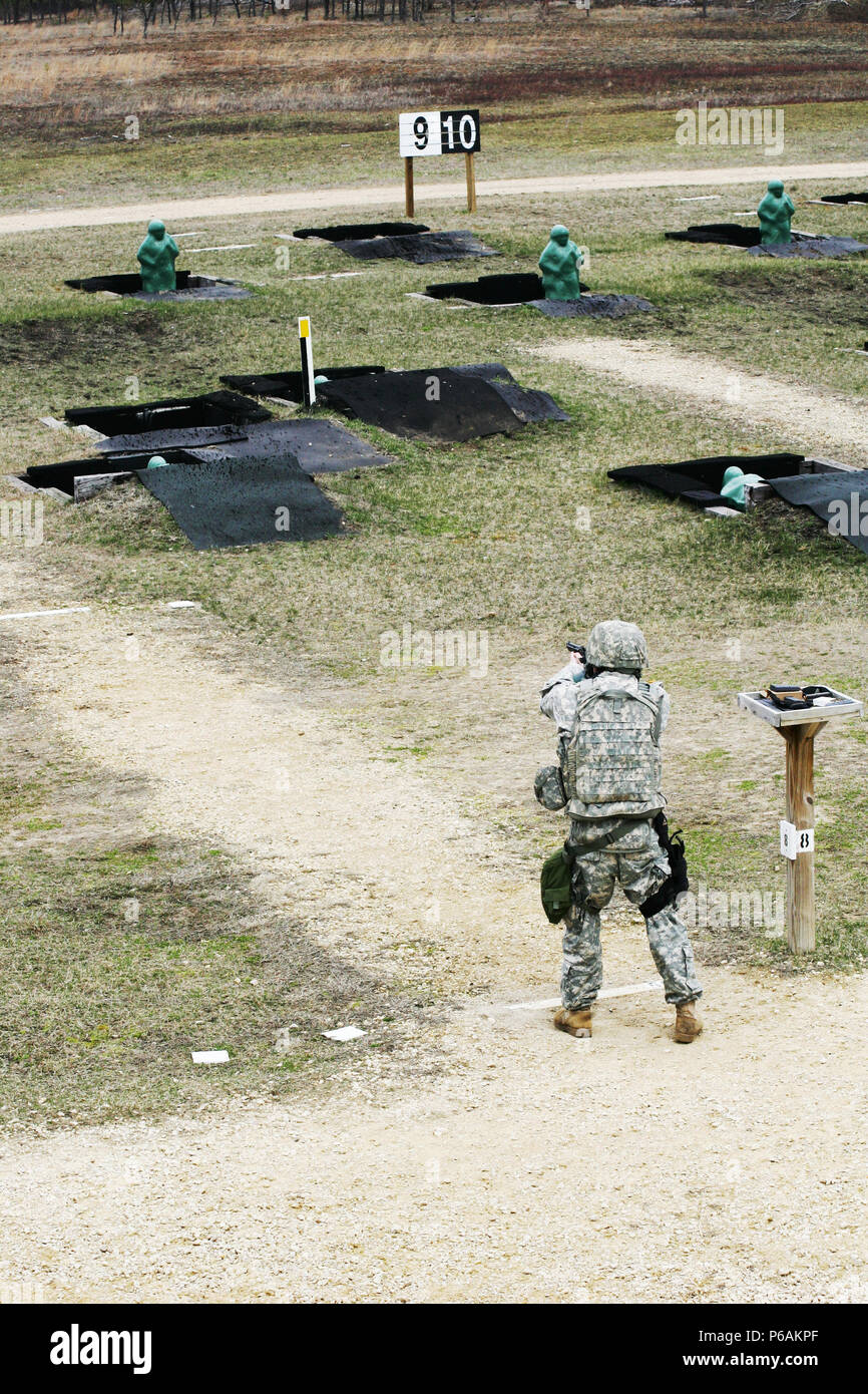 A Soldier with the 32nd Military Police Company, a Wisconsin National ...