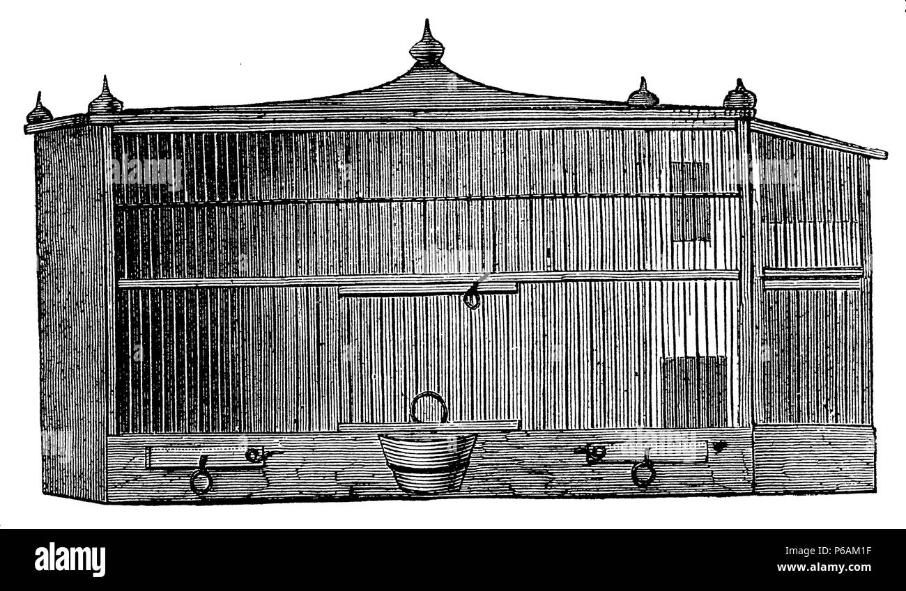 Cage wooden Black and White Stock Photos & Images - Alamy