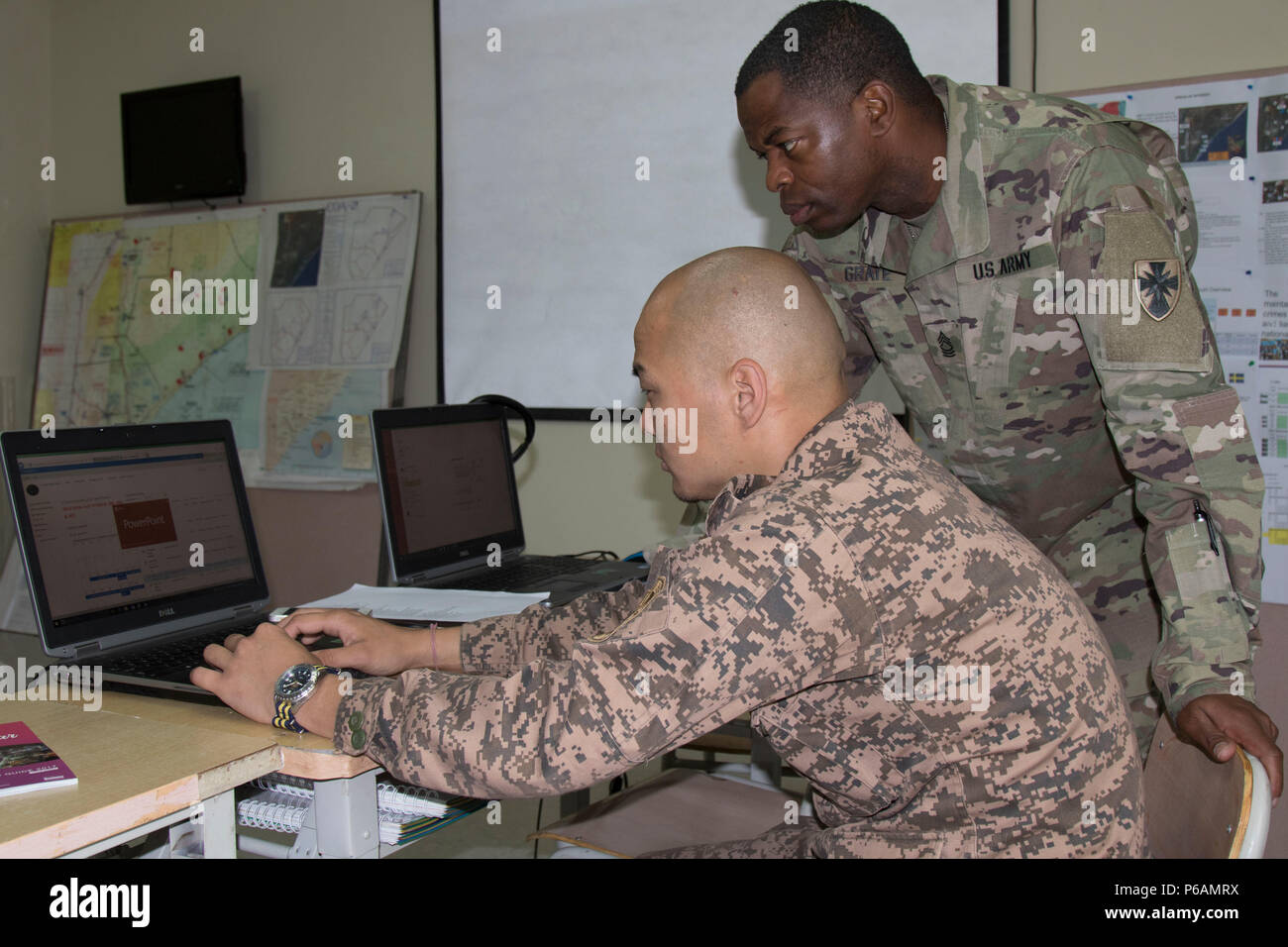 U.S. Army Master Sgt. Anthony Grate, transportation supervisor, 8th ...