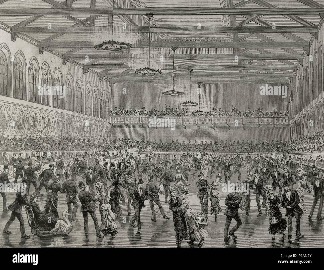 19th century ice skaters hi-res stock photography and images - Alamy